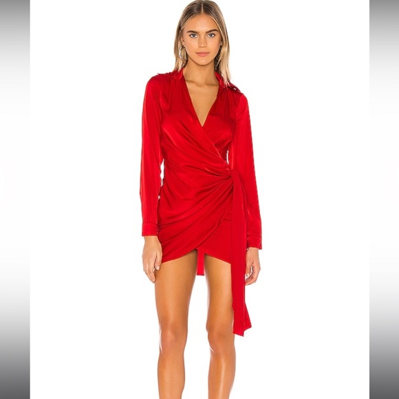 superdown | Dresses | Nwt Superdown Sophie Draped Mini Dress In Red Size Xs | Poshmark